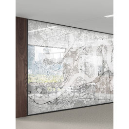 Concrete Map Window Film